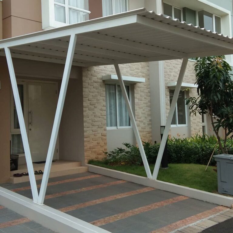 7 Inspirasi Desain Kanopi Baja Ringan untuk Carport Mobil